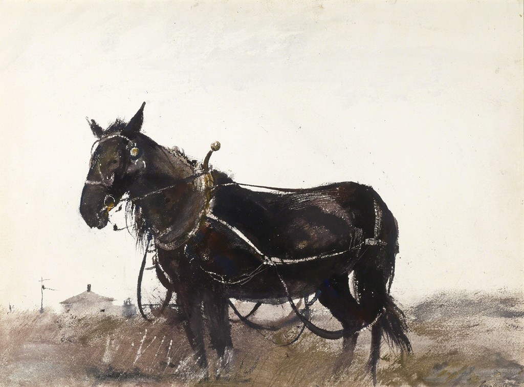 Farm Horse by Andrew Wyeth, 1954 - Contemporary Art on Collecteurs.
